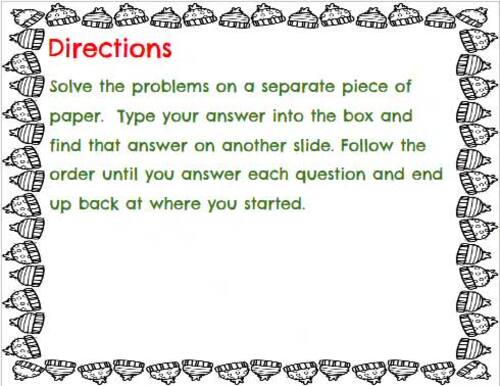 Mixed Fraction Operations Winter Word Problems Scavenger Hunt | TPT