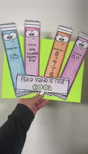 Summer Ice Pop Math Place Value Craft by The Teaching Diva Corner
