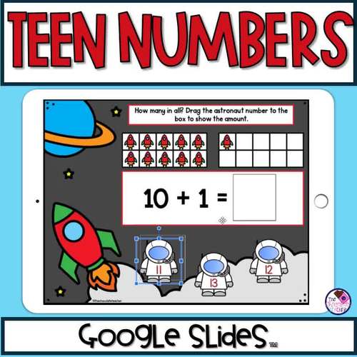 Teen Numbers Google Slides™ | Math by The Chocolate Teacher | TPT