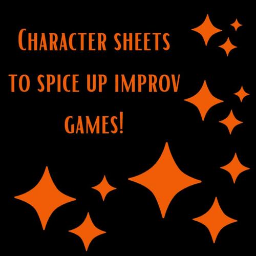 Drama Club Games - Halloween Character Sheets with Improv Games | TPT