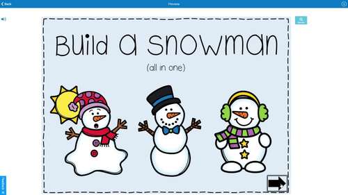 BOOM CARDS - Build A...Snowman Articulation (all in one) 18 speech sounds!