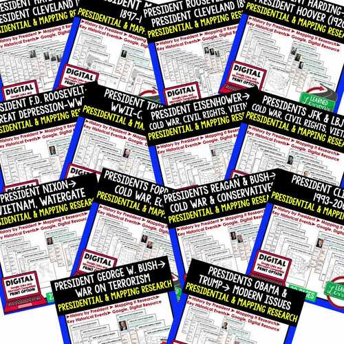 President McKinley 1897-1901 Research and Mapping (Print and Digital ...