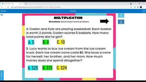 Third Grade Summer Review Boom Cards by Hands on Learning LLC | TPT