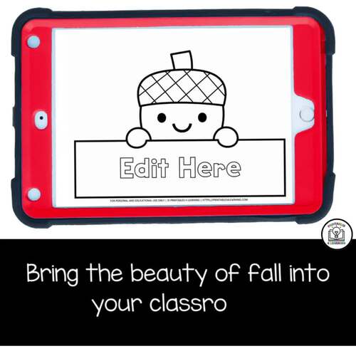 Fall-Themed Editable Crown Templates by Printables 4 Learning | TPT
