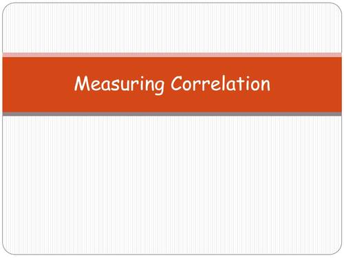 Pearson Product-moment correlation coefficient by Maths Support Centre