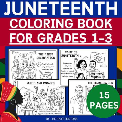 Juneteenth Coloring Pages for Grades 1 to 3 | Teach Black History ...