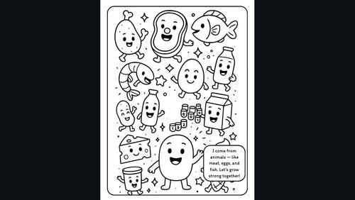Fun with Protein Power! | A Coloring Book from the Five Food Groups Series