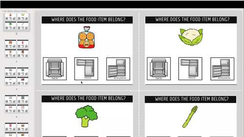 Life Skills Sort by Category Where Does It Belong? Printable Task Cards
