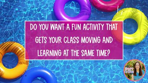 Summer Verbs, Nouns, and Adjectives Write the Room - May Grammar Scoot Game