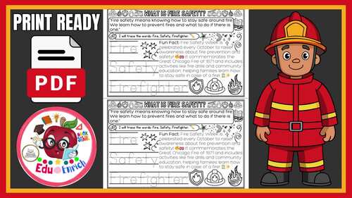 Fire Safety Emergent Reader | Fire Prevention Mini-Book Activities by ...