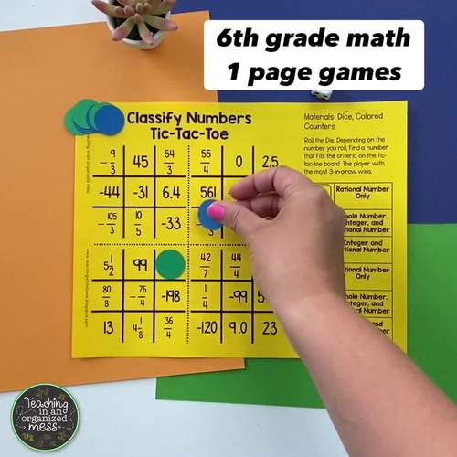 6th Grade Math Games-Low Prep Game to Review 6th Grade Math | TPT