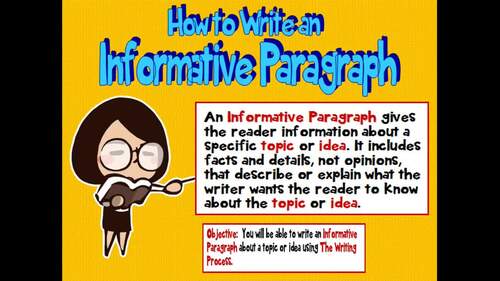 How to Write an Informative Paragraph PPT Grades 3 - 5 Common Core