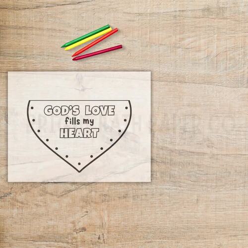 God's Love Christian Valentines Day Craft, Religious Sunday School Activity