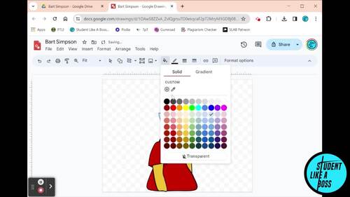 Create a Bart Simpson Design: Advanced STEAM Google Drawings Digital ...