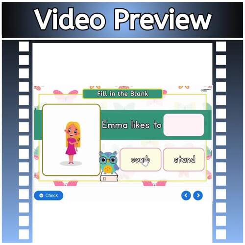 Fill in the Blanks with Correct Action Words Digital Resources | TPT