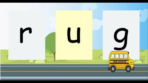 Orton Gillingham Blending Board with CVC Short U Words-Powerpoint