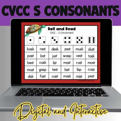 Roll & Read CVCC S Consonant Digraphs Words & Sentences Digital Phonics ...