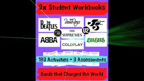 Bands that Changed the World BUNDLE: Beatles ABBA Coldplay Supremes U2 ...