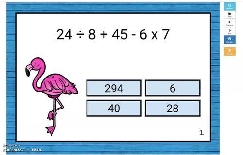Order of Operations Digital Interactive Boom Cards by Simone's Math ...