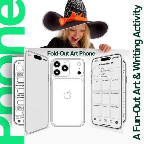 ArtPhone – A Fold-Out Back-to-School Art & Writing Activity | TPT
