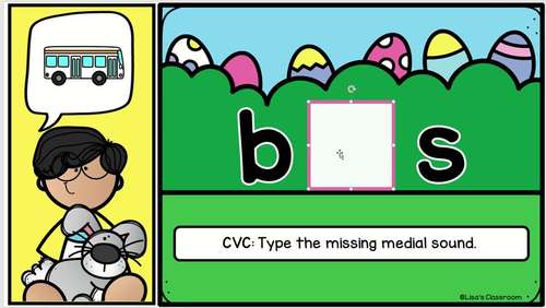 EASTER Theme MEDIAL Sound - Distance Learning Google Slides Digital +PPT