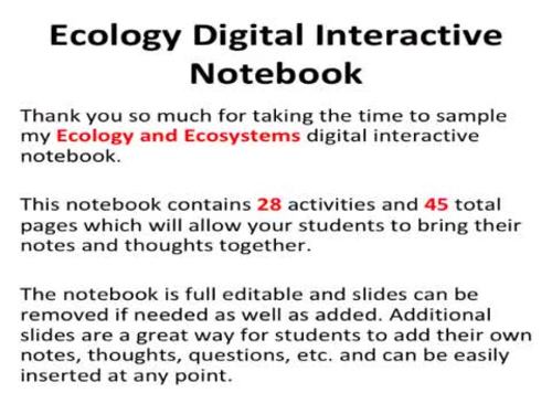 Ecology and Ecosystems - Digital Interactive Notebook Bundle | TPT