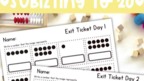 K-2 Subitizing | Numbers to 20 Daily Math Exit Tickets by Serendipity ...