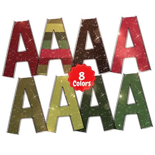 Retro Christmas Bulletin board letters and Number | Xmas Doodle Alphabet