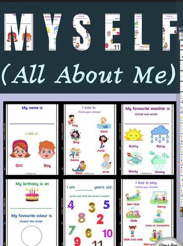 Myself That All about me easy WORKSHEET for First day of school | TPT