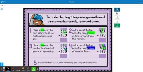 BOOM Cards™: Triple-Digit Subtraction WITH regrouping by GroovyGarden