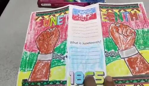 Juneteenth Activities Craft Coloring Flip book by LittleMons | TPT