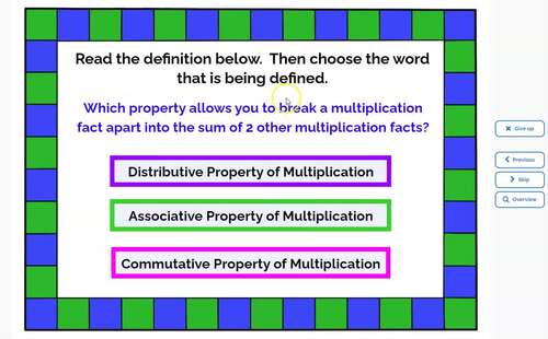Multiplying Whole Numbers Math Vocabulary BOOM Cards by CarolJ Creations