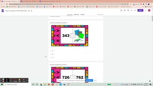 3 Quiz: Les nombres 1 à 1000 Google Forms™ by Mme Bock | TpT