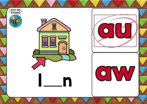VOWEL DIPHTHONGS AU AW OU OW OO OY OI BOOM CARDS BUNDLE PHONICS ...