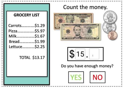 Counting Money for a Purchase Mixed Bills & Coins Boom Cards & Math ...