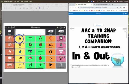 AAC CORE Vocabulary Practice: Descriptions- IN & OUT | PREPOSITIONS