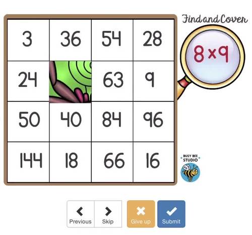 Multiplication Facts (Mixed 0-12) Boom Cards Games | SET 3 by Busy Bee ...