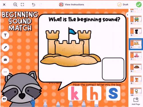 Beginning Sounds Digital Phonics Activities by A is for Apples | TpT