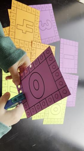 Number Punch Cards Fine Motor Task Cards by Mrs Jackson's Little Learners