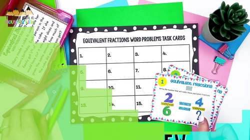 Fraction Task Cards Bundle by Teaching With a Mountain View | TPT