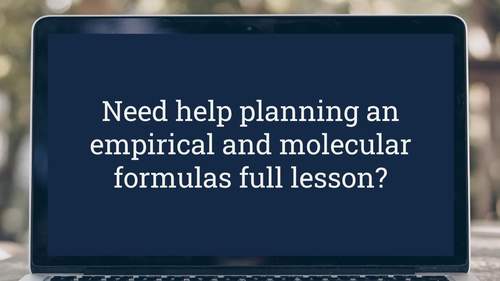 Empirical and Molecular Formulas Editable Full Lesson Slides PPT Notes ...