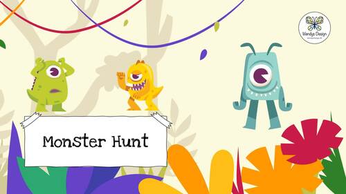 Simple Division with Remainder - Math Game (Monster Hunt) by WendysDesign