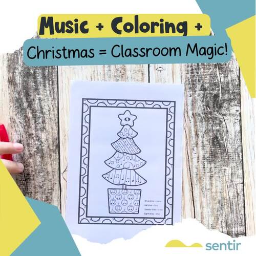 Christmas Music Theory Worksheets – Color by Note | Rhythm & Note Review