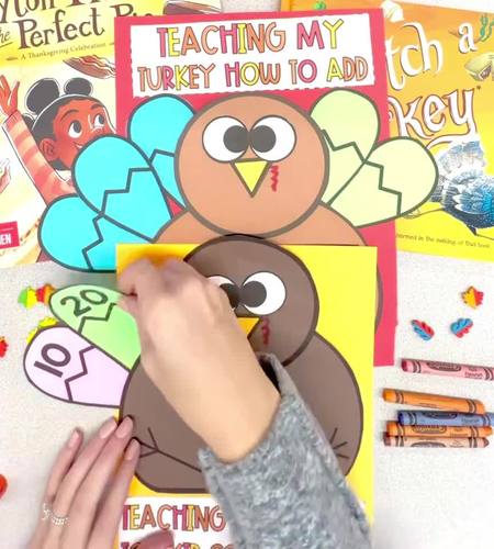 Thanksgiving Math Craft | Number Order Skip Counting or Addition ...