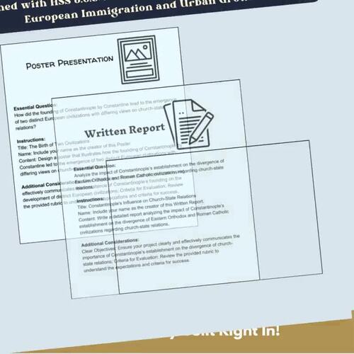 Immigration Waves & Urban Growth in United States — PBL Choice Board ...