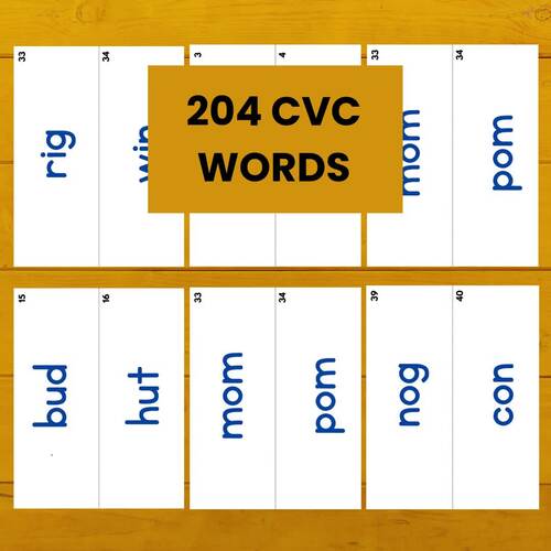 CVC Words Flashcards for Kids by Beeducation | TPT