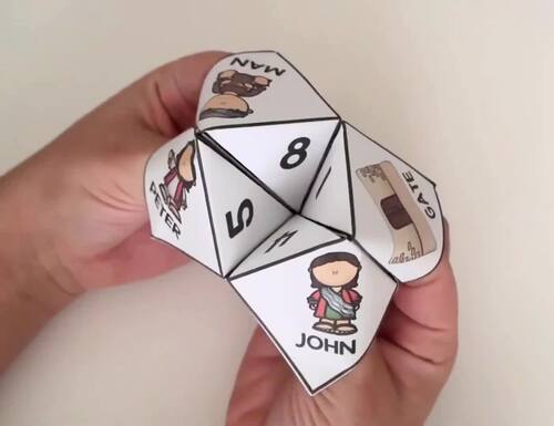 Peter and John Heal Bible Cootie Catcher Craft for Sunday School or ...
