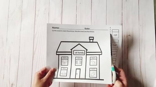 Word Family House Interactive Rhymes by Liv and Leb | TPT