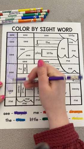 Pre-Primer Sight Words Color By Sight Word by My Life In The Classroom