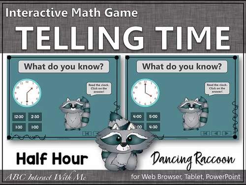 Telling Time to the Hour & Half Hour Interactive Math Game {Dancing ...